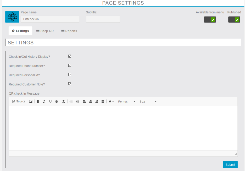 List Checkin Module - Zero Codes Docs